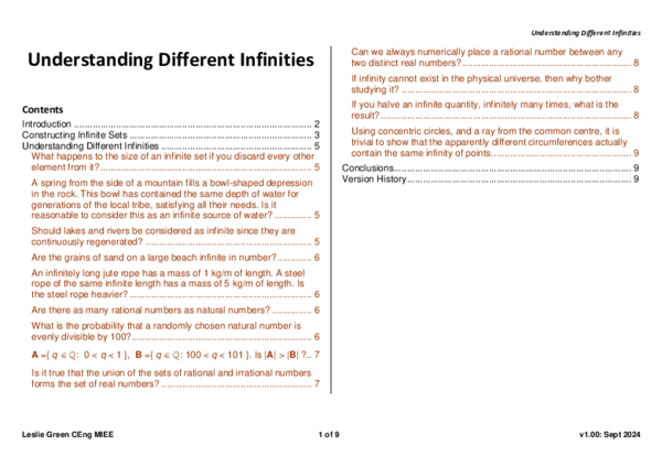 (PDF) Understanding Different Infinities