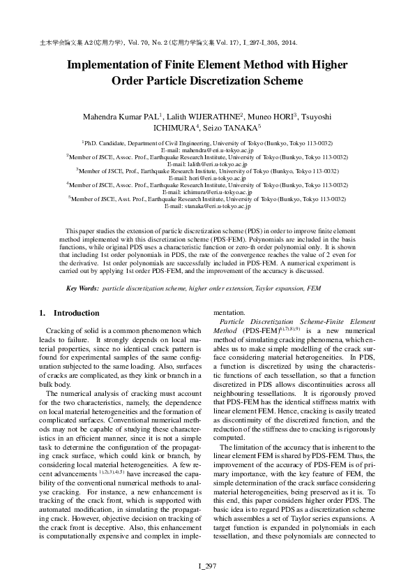 (PDF) Implementation of Finite Element Method with Higher Order ...