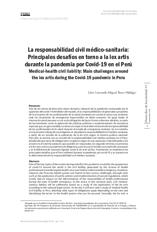 (PDF) La responsabilidad civil médico-sanitaria: Principales desafíos ...