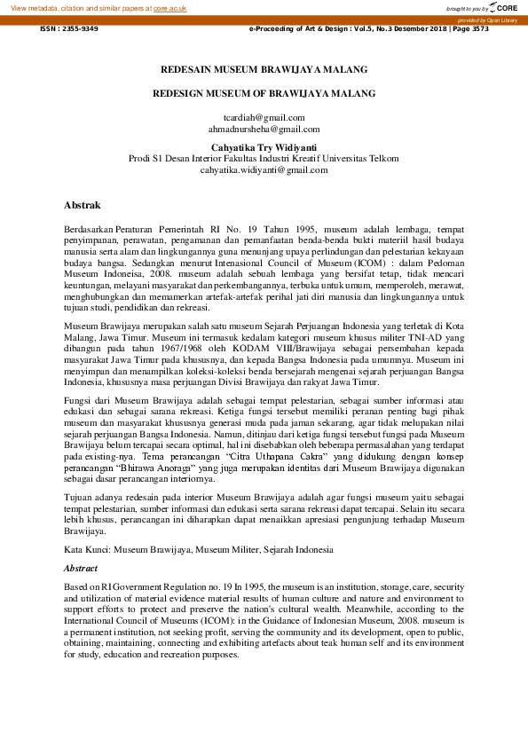(PDF) Redesain Museum Brawijaya Malang