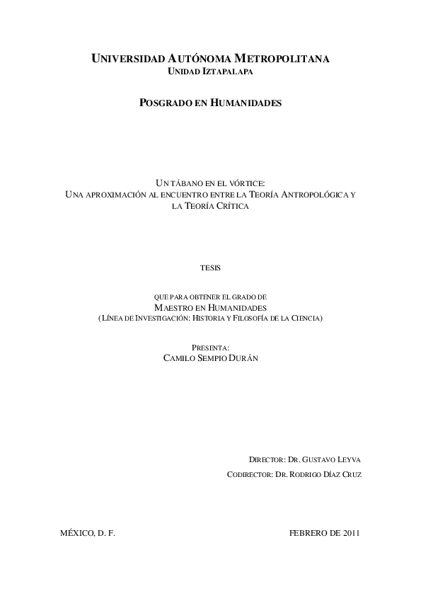 (PDF) Un tábano en el vórtice