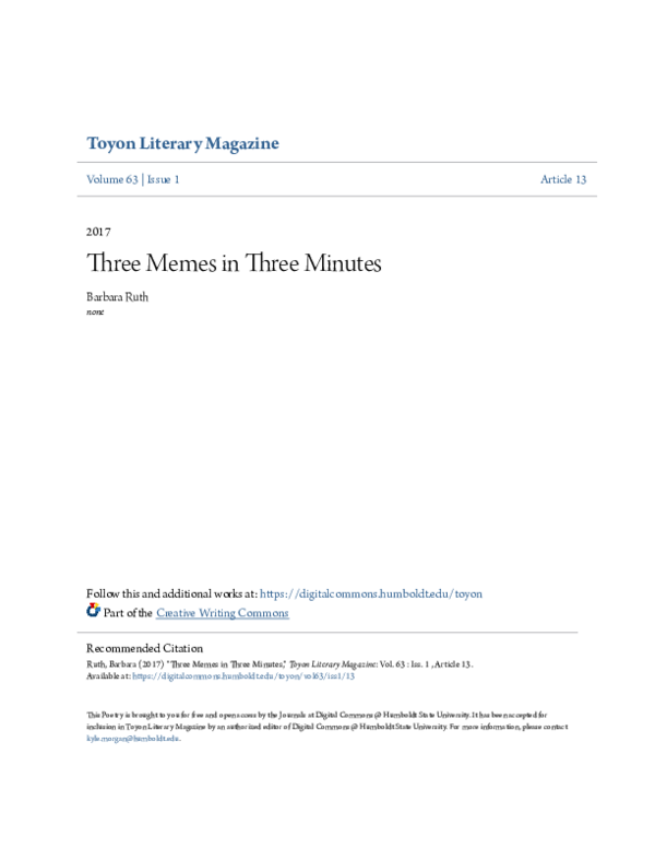 (PDF) Three Memes in Three Minutes