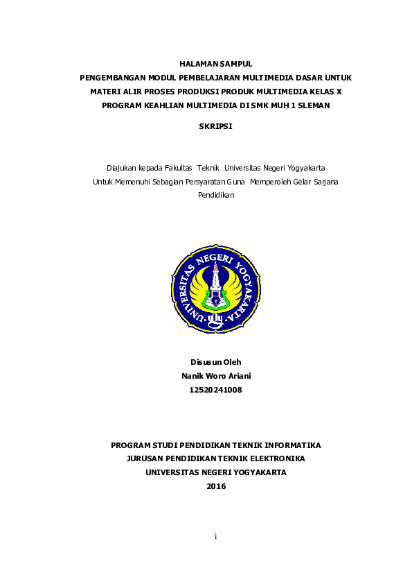 (PDF) Pengembangan Modul Pembelajaran Multimedia Dasar Untukmateri Alir ...