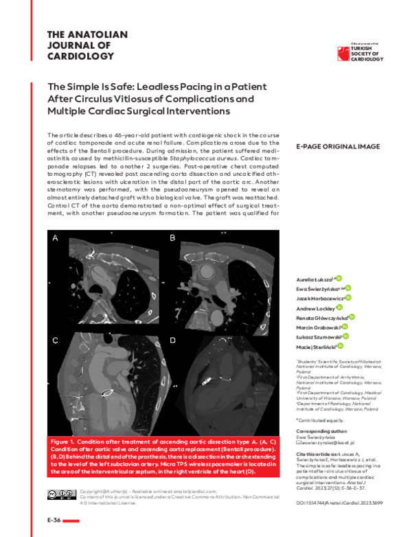 (PDF) The Simple Is Safe: Leadless Pacing in a Patient After Circulus ...