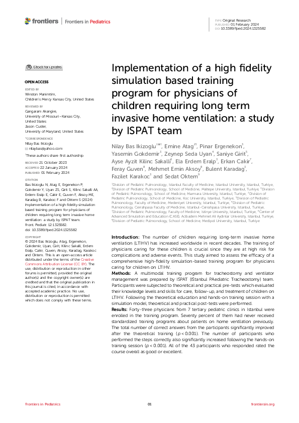 (PDF) Implementation of a high fidelity simulation based training ...