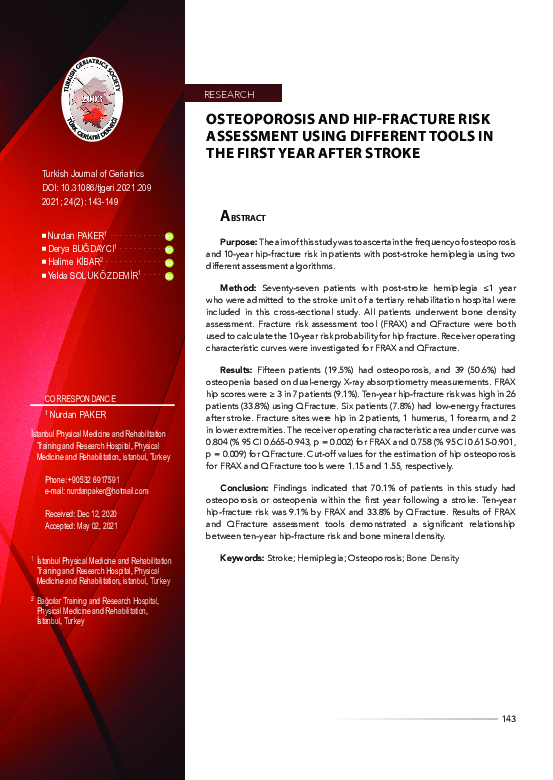 (PDF) Osteoporosis and Hip-Fracture Risk Assessment Using Different ...