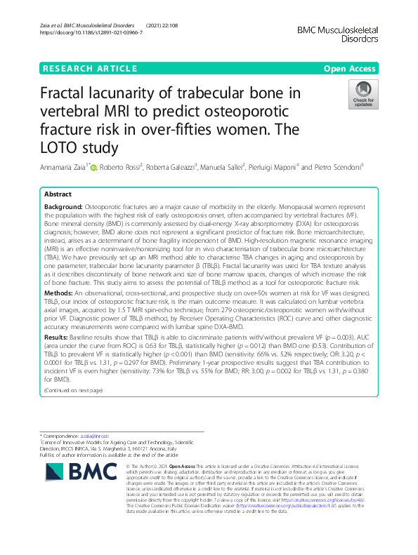 (PDF) Fractal lacunarity of trabecular bone in vertebral MRI to predict osteoporotic fracture ...