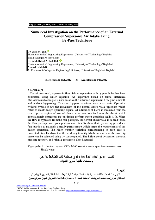 (PDF) Numerical Investigation on the Performance of an External ...