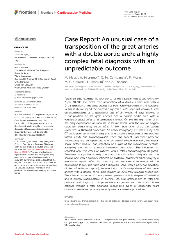 (PDF) Case Report: An unusual case of a transposition of the great ...