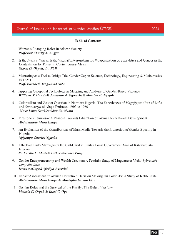 (PDF) Firestone's Feminism: A Panacea Towards Liberation of Women For ...