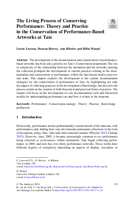 (PDF) The Living Process of Conserving Performance: Theory and Practice ...