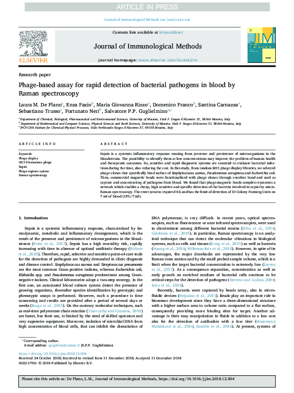 (PDF) Phage-based assay for rapid detection of bacterial pathogens in ...