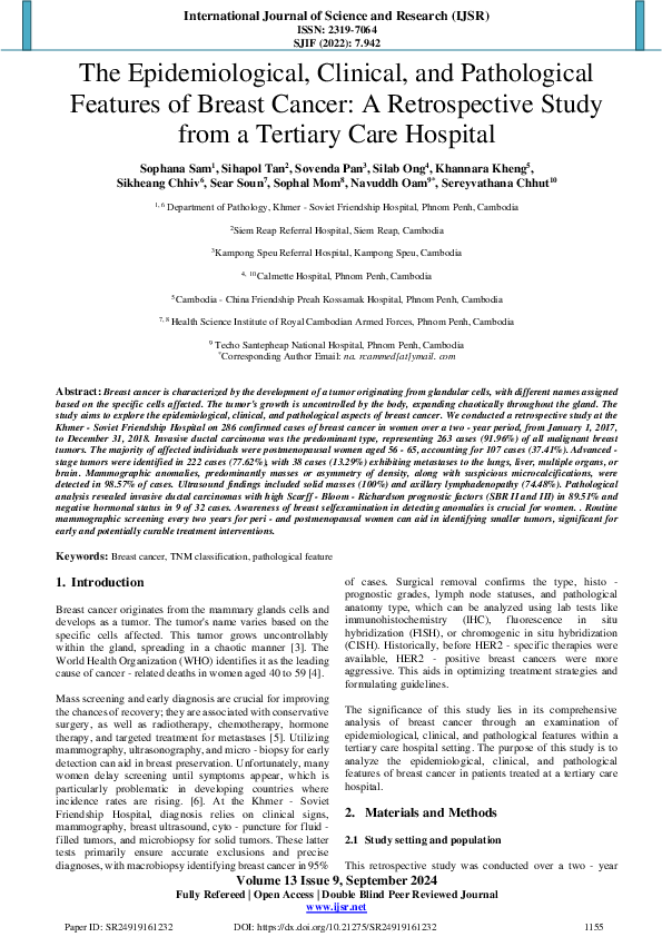 (PDF) The Epidemiological, Clinical, and Pathological Features of ...