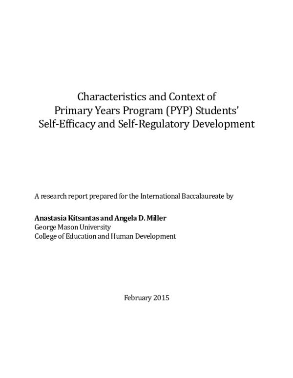 (PDF) Characteristics and Context of Primary Years Program (PYP ...