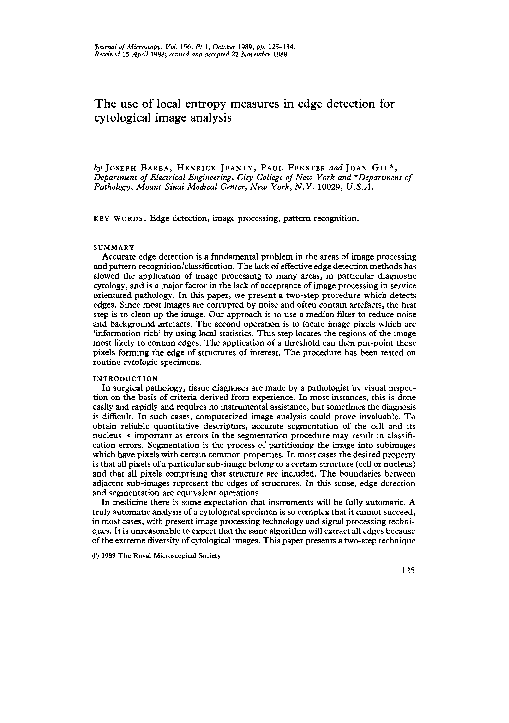 (PDF) The use of local entropy measures in edge detection for ...