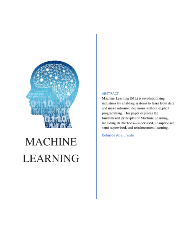 (PDF) Machine Learning