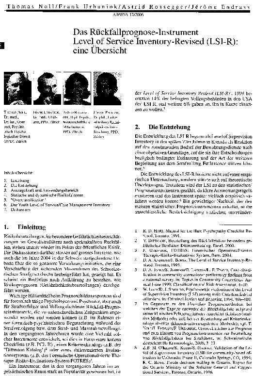 (PDF) Das Rückfall Prognose-Instrument Level of Service Inventory ...
