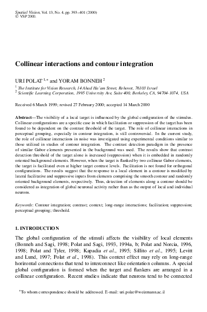 (PDF) Collinear interactions and contour integration