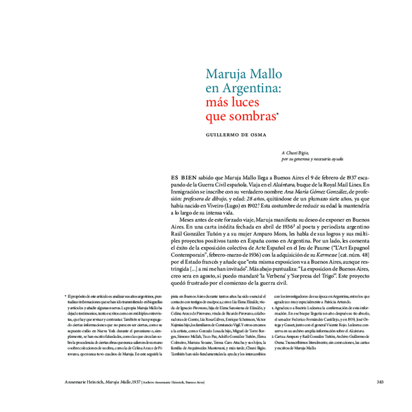 (PDF) Maruja Mallo en Argentina: más luces que sombras | Guillermo De Osma - Academia.edu