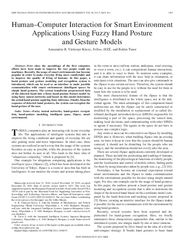 (PDF) Human–Computer Interaction for Smart Environment Applications ...