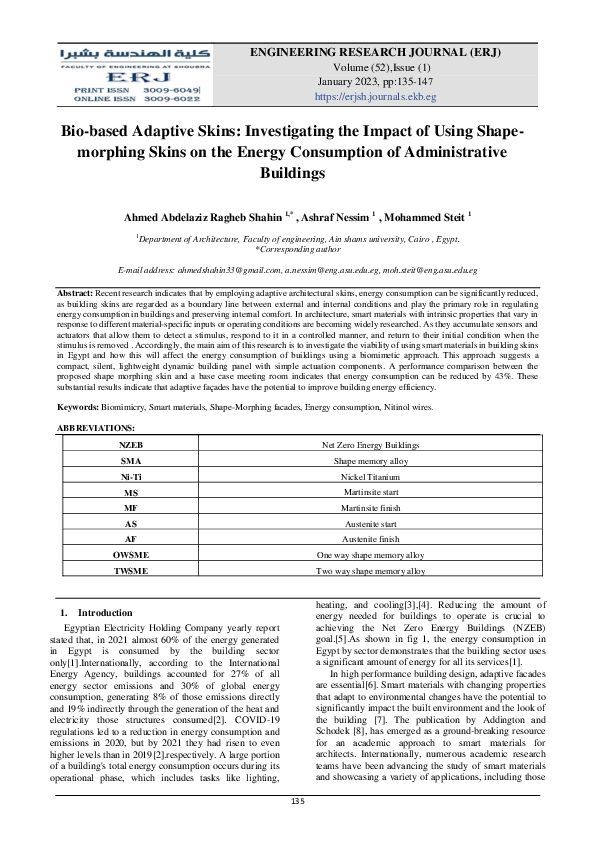 (PDF) Bio-based Adaptive skins: Investigating the impact of using shape-morphing skins on the ...