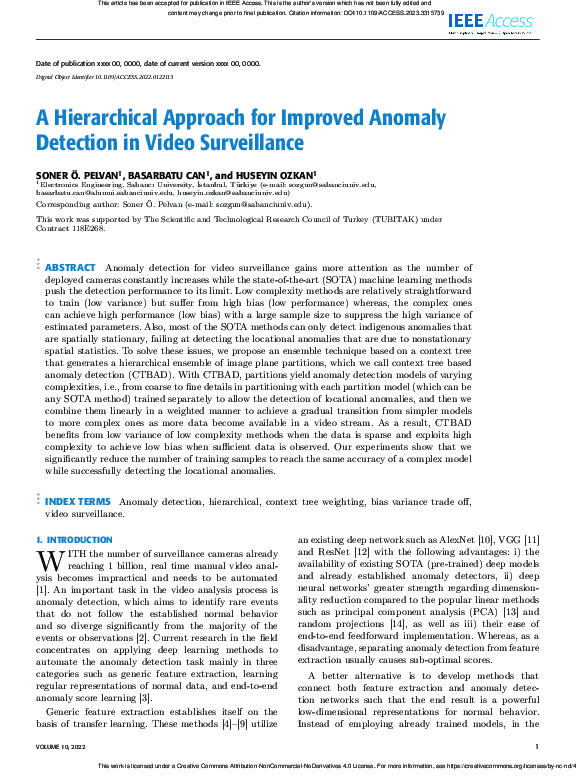 (PDF) A Hierarchical Approach for Improved Anomaly Detection in Video Surveillance