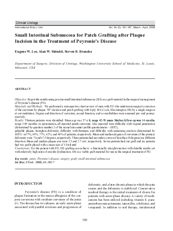 (PDF) Small intestinal submucosa for patch grafting after plaque ...