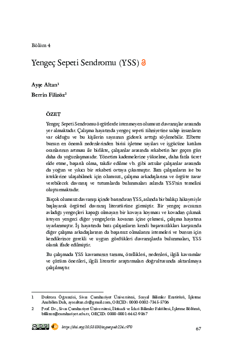 (PDF) Yengeç Sepeti Sendromu (YSS)