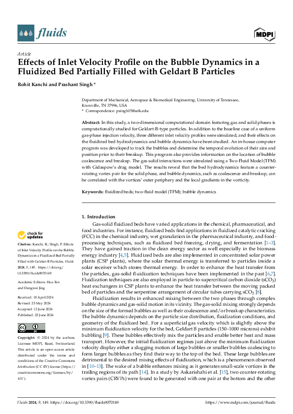 (PDF) Effects of Inlet Velocity Profile on the Bubble Dynamics in a ...