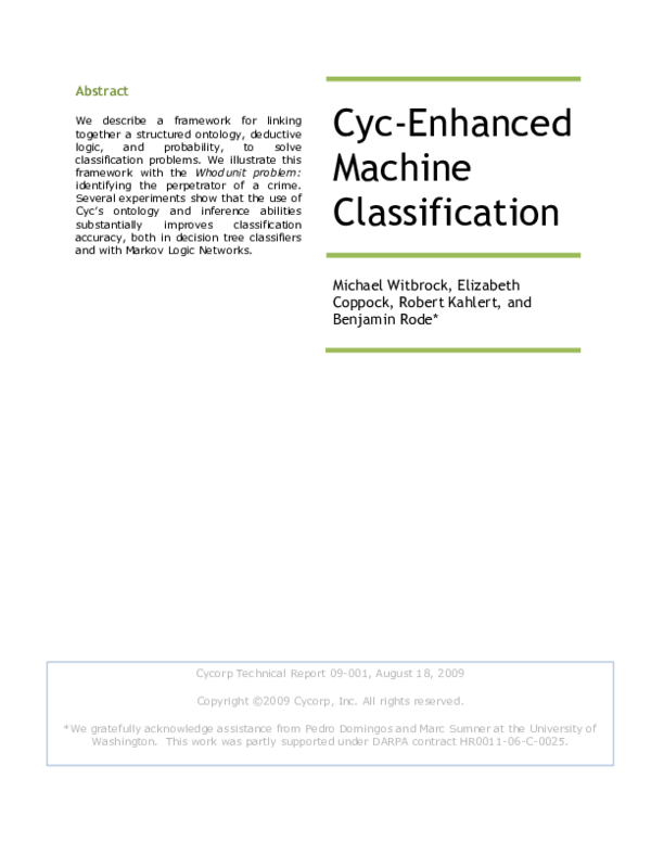 (PDF) Cyc-enhanced machine classification