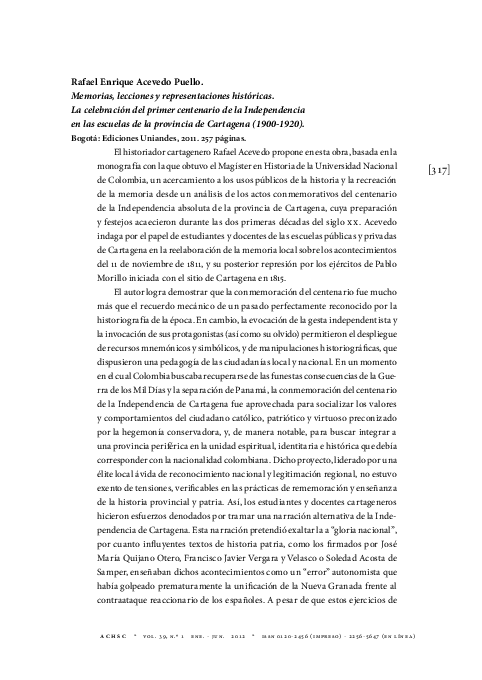 (PDF) Rafael Enrique Acevedo Puello. Memorias, lecciones y ...