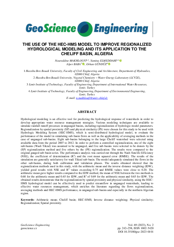 (PDF) The Use of the HEC-HMS Model to Improve Regionalized Hydrological Modeling and Its ...