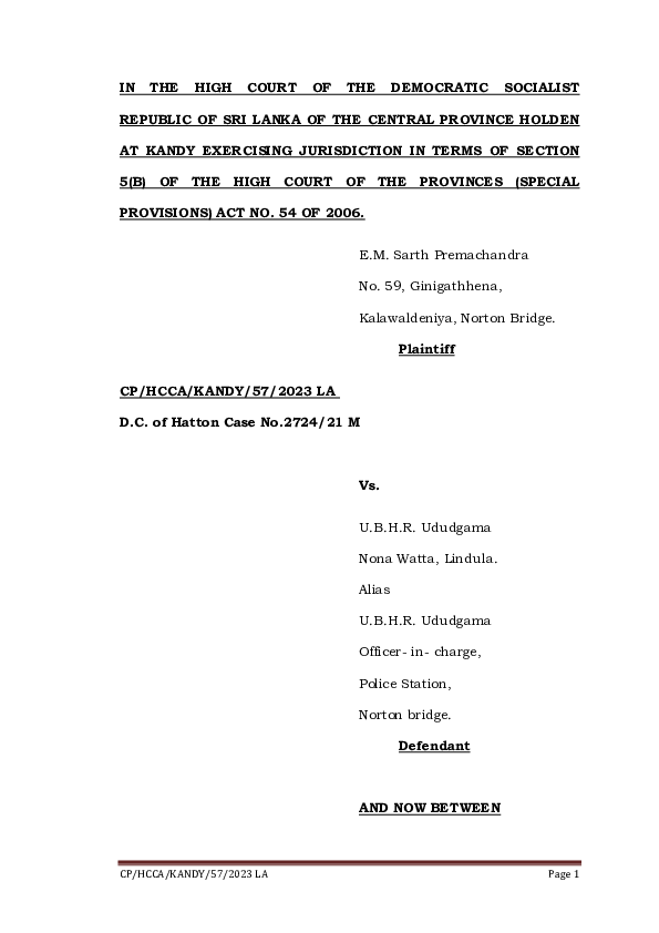 (PDF) Is Notice of section 88 of the Police Ordinance for Civil Action ...