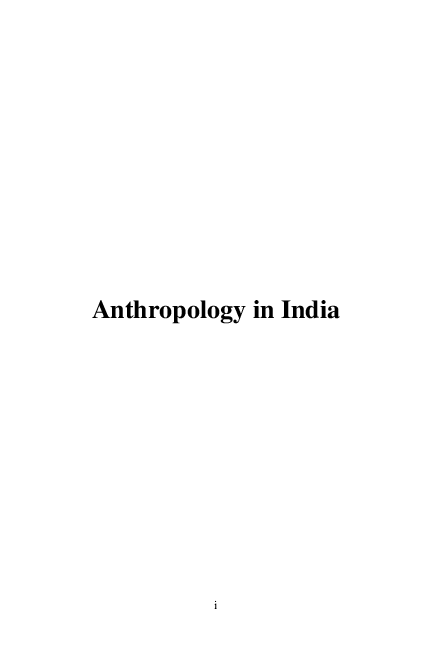 (PDF) Anthropology in India print proof 2022