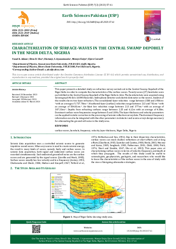 (PDF) Characterization of Surface-Waves in the Central Swamp Depobelt ...