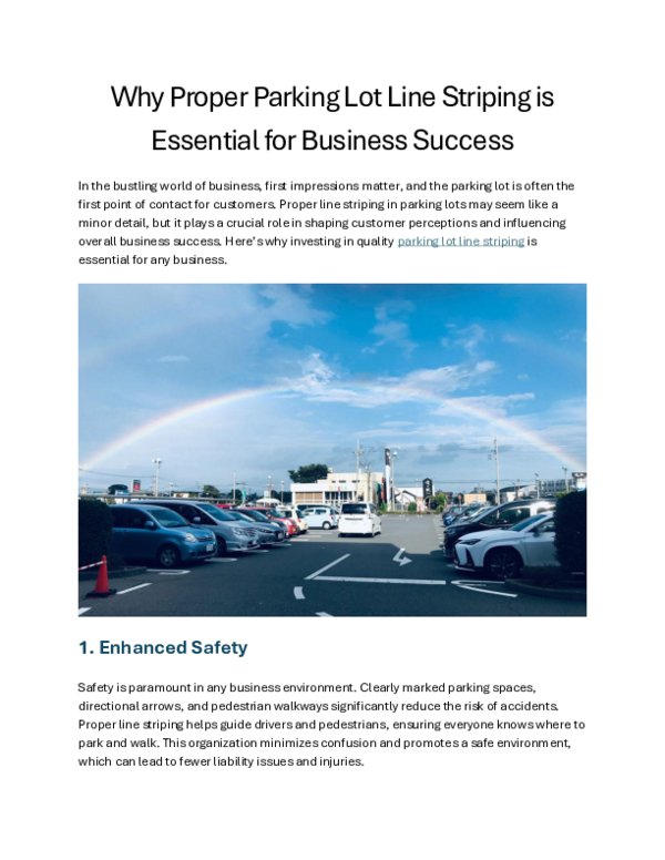 (PDF) Why Proper Parking Lot Line Striping is Essential for Business ...