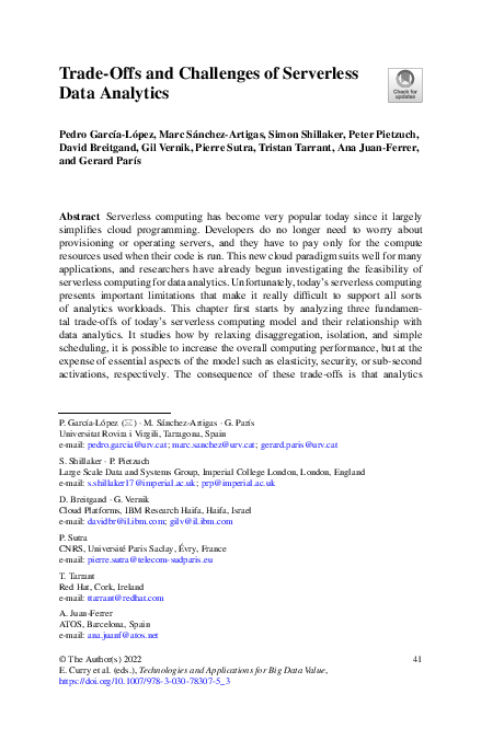 (PDF) Trade-Offs and Challenges of Serverless Data Analytics
