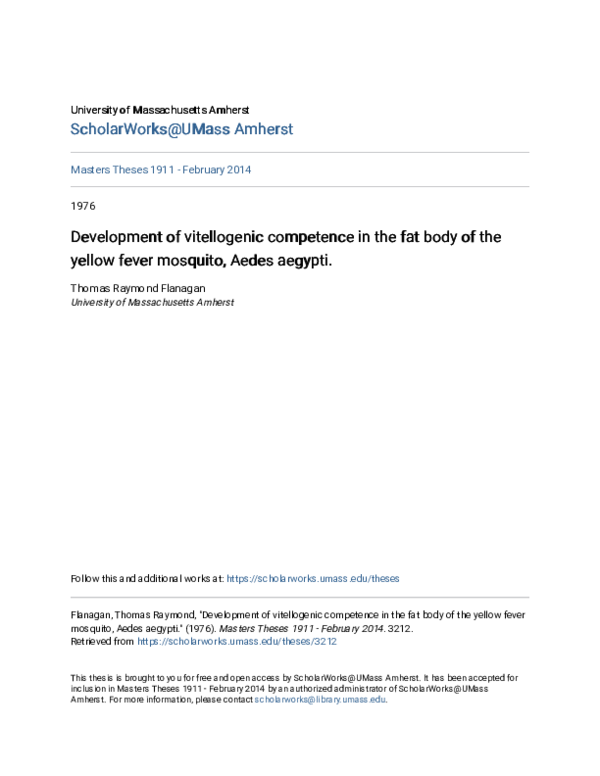(PDF) Development of vitellogenic competence in the fat body of the ...