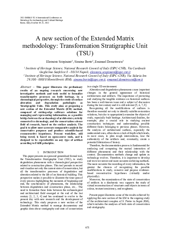 (PDF) A new section of the Extended Matrix methodology: Transformation ...