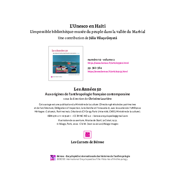 (PDF) L’Unesco en Haïti L’impossible bibliothèque-musée du peuple dans ...
