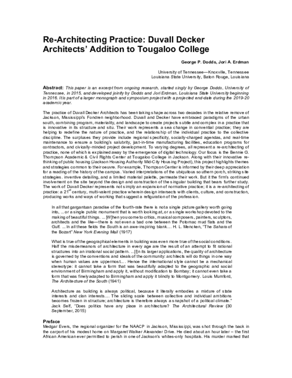 (PDF) Re-Architecting Practice