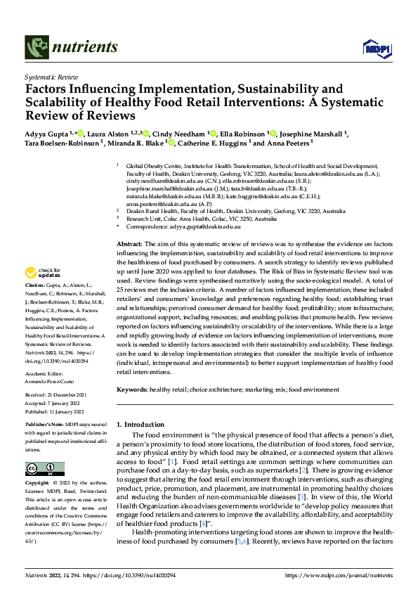 (PDF) Factors Influencing Implementation, Sustainability and ...