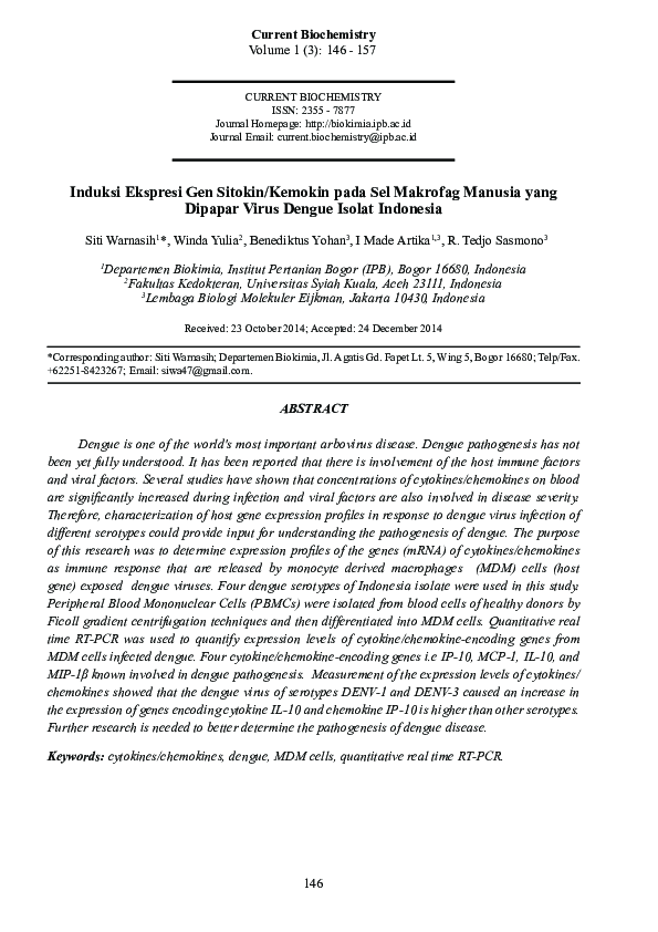 (PDF) Induksi Ekspresi Gen Sitokin/Kemokin pada Sel Makrofag Manusia ...