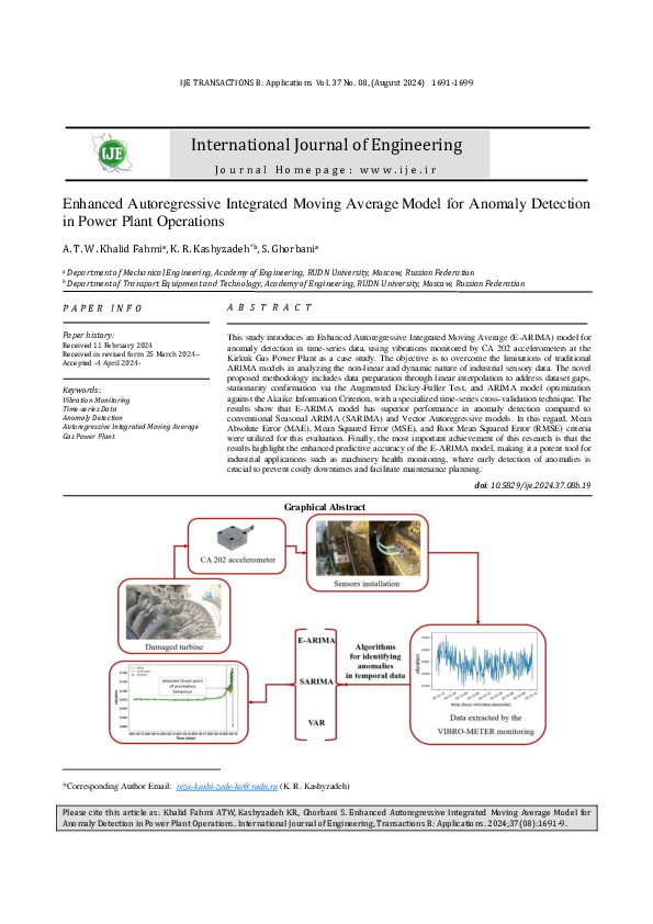 (PDF) Enhanced Autoregressive Integrated Moving Average Model for Anomaly Detection in Power ...