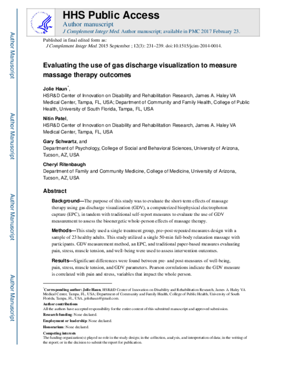 (PDF) Evaluating the use of gas discharge visualization to measure ...