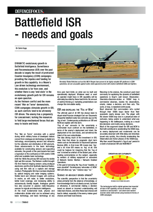 (PDF) Battlefield ISR: needs and goals