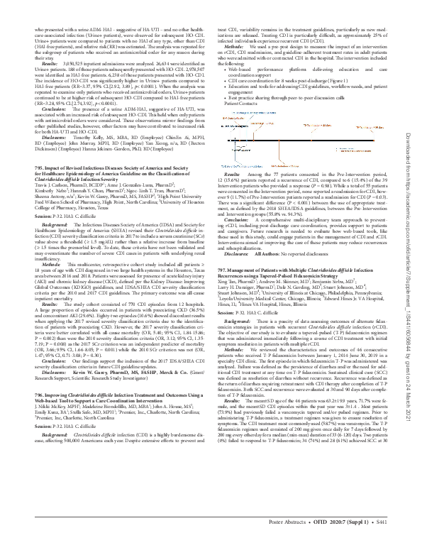 (PDF) Revised CDI Severity Guidelines: Impact on Classification