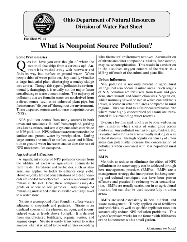 (PDF) Nonpoint Source Pollution