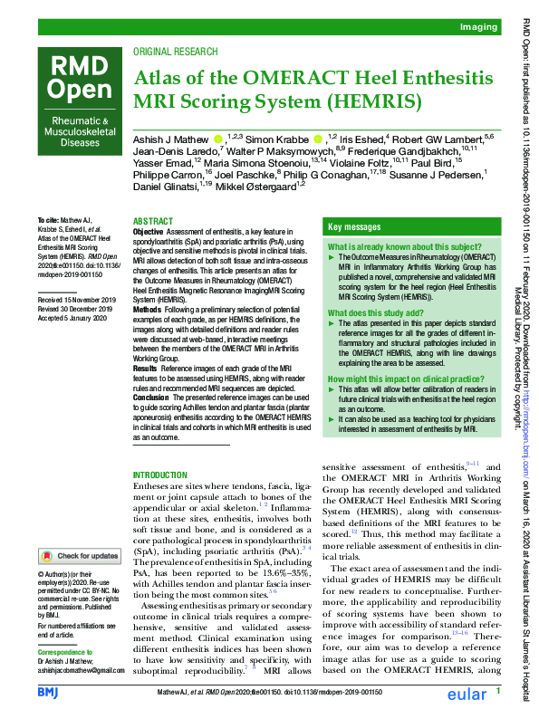 (PDF) Atlas of the OMERACT Heel Enthesitis MRI Scoring System (HEMRIS)