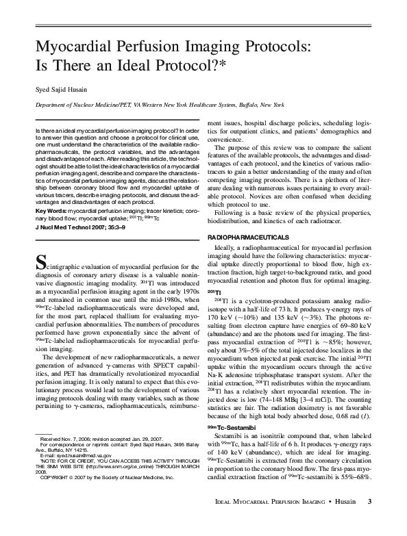 (PDF) Myocardial perfusion imaging protocols: is there an ideal ...